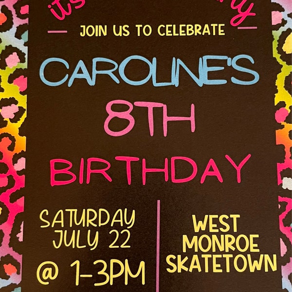 Black and White Striped Birthday Invitation - It's Showtime Editable ...