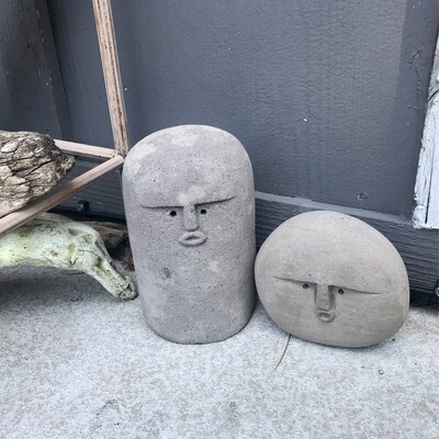 Funny Stone , Stone Face Figurine, Meme Funny Stone, Stone Carving Face ...