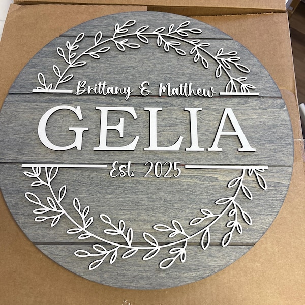 Wedding Sign, Rustic Last Name Sign, House Warming Gift, Family Name ...