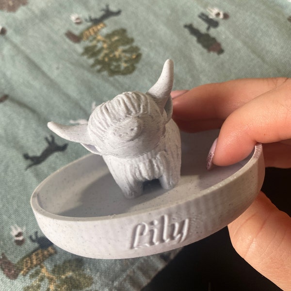 Highland Cow Ring Holder for Adorable Jewelry Organization Cute Ring ...