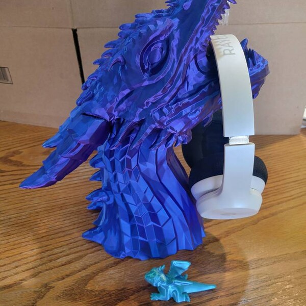 Dragon Headphones Stand, Dragon Bust, Dragon Headphone Holder, Dragon ...