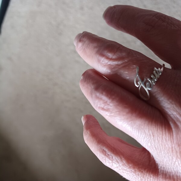 Custom Name Ring • Children Name Ring • Sterling Silver Ring ...