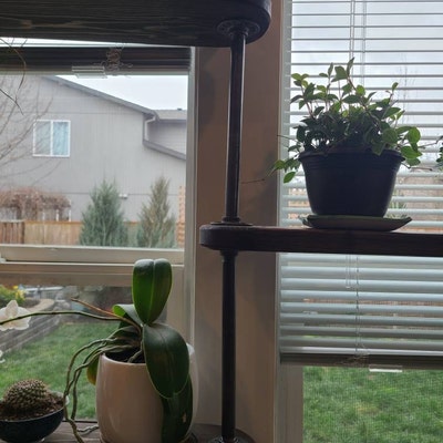 Three Tier Swivel Shelf With Drip Groove for Window or Wall, Industrial ...