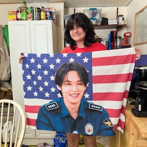 Twice Mina Pink America Flag, Twice Mina 4th Generation Kpop Flag ...