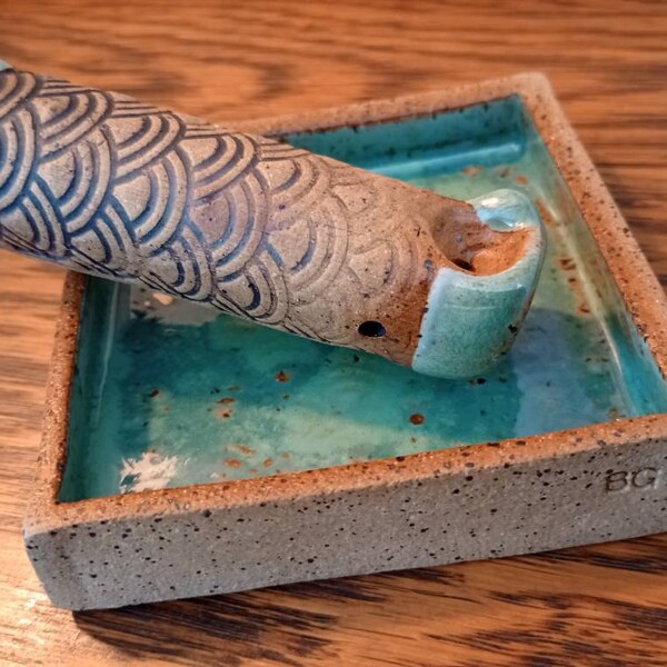 Bird Smoking Pipe Ceramic Stoneware Handmade Tobacco Pipe Smoker Gift ...