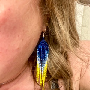 Blueberry Beaded Earrings Bilberry Beadwork Earrings Berry - Etsy