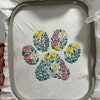 Machine Embroidery LETTER G Uppercase 10cm / 4 Tall Dainty Floral Font ...