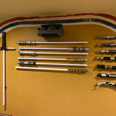 Horizontal Lightsaber Wall Mount, Lightsaber Mount - Etsy