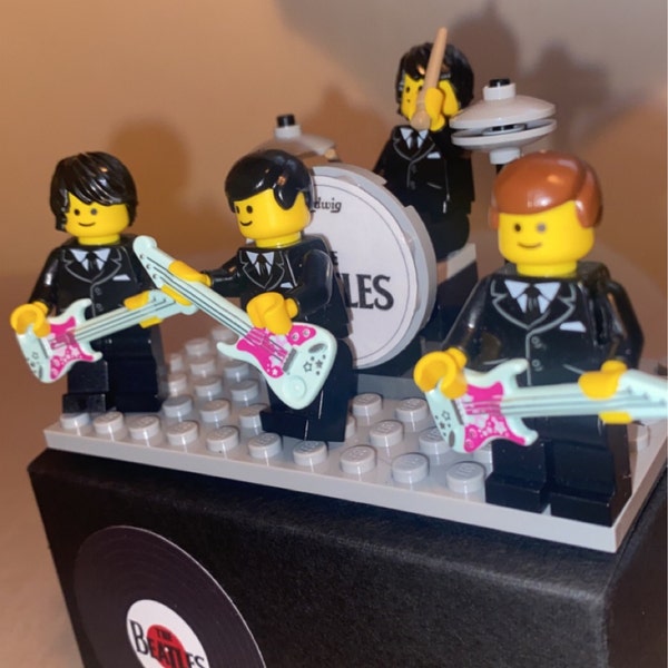 The Beatles - 100% Genuine Lego Minifigures and Pieces - Band on Stage ...