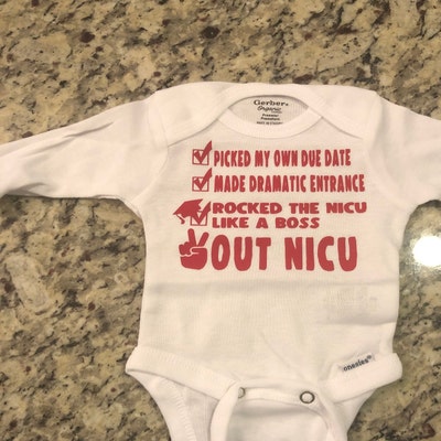 Peace Out NICU NICU Baby Onesie Nicu Graduate Going Home Onesie Preemie ...