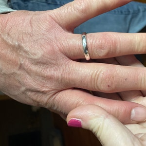 Comfort Fit Ring Sterling Silver Band Mens Wedding Ring Womens Wedding ...