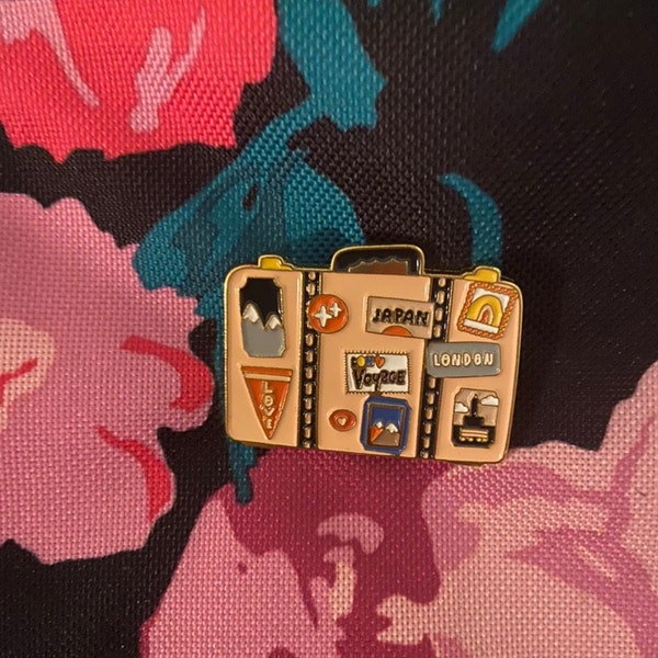 Suitcase Enamel Pin and Travel Gift for Her - Etsy