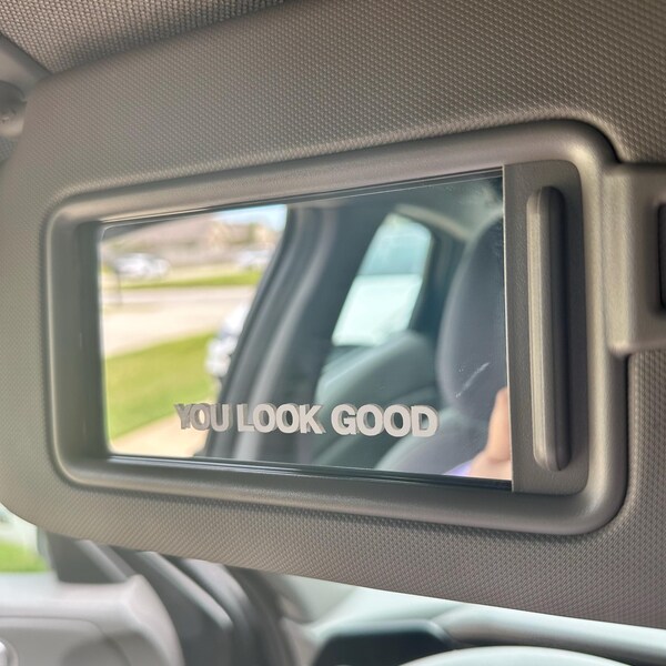 Car Mirror Decal, You Look Good Car Mirror Sticker, Rear View Mirror ...
