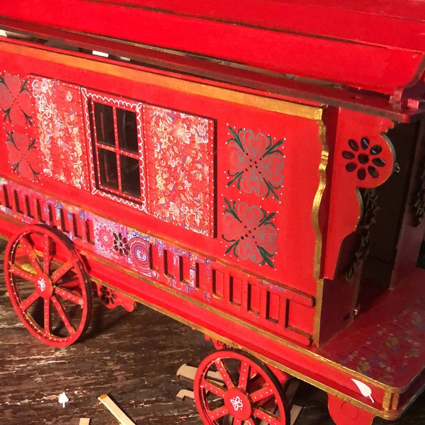 3D DIY MDF Model Kit Large Gypsy Caravan (vardo) - Scale Approx 1:12 - Etsy