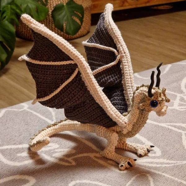 Small Wyvern Crochet Pattern by Crafty Intentions Downloadable DIGITAL ...