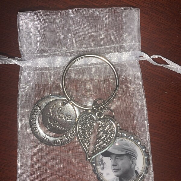 Memorial Keychain - Memorial Gift - Photo Memorial - Memorial Keyring ...