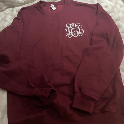 Monogrammed Sweatshirt Monogram Sweater Crewneck Gift for Her Gift ...