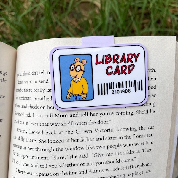 Arthur - Book Club - Library Card - Gifts for Librarian - Double Sided ...