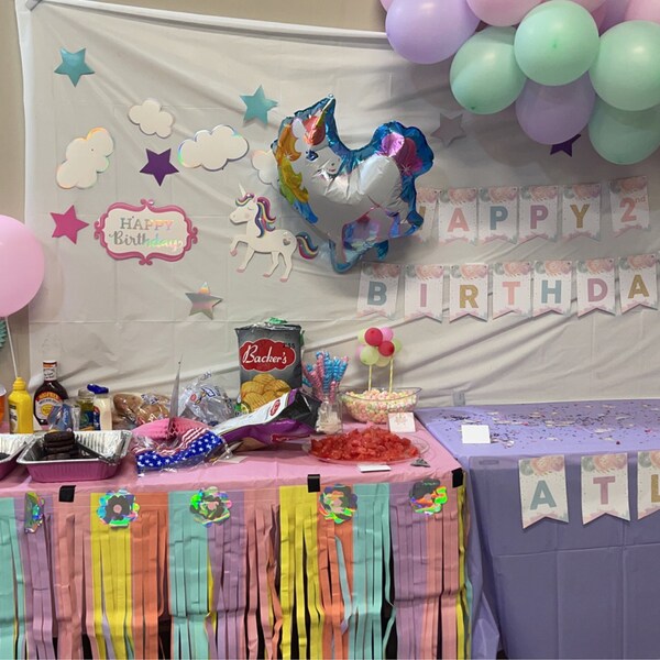 EDITABLE Unicorn Banner, Happy Birthday Banner, Printable 1st Birthday ...