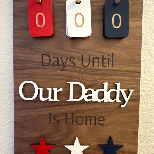 Deployment Countdown Calendar Military Homecoming Gift Wooden Military ...