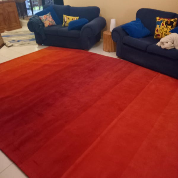 Leopard Pattern Rug Red & Blue Stunning Carpet Animal Print Rug for ...