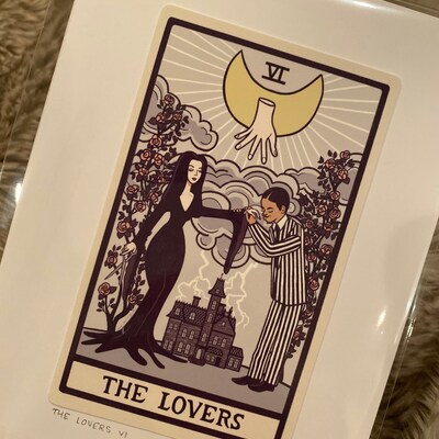 The Lovers VI Tarot Card Art Hand-cut Art Card Mounted on - Etsy
