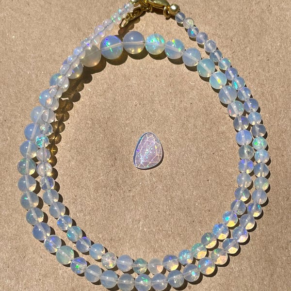 AAA+ Grade -- Ethiopian Opal Plain Beads, 100% Natural Beaded Opal ...