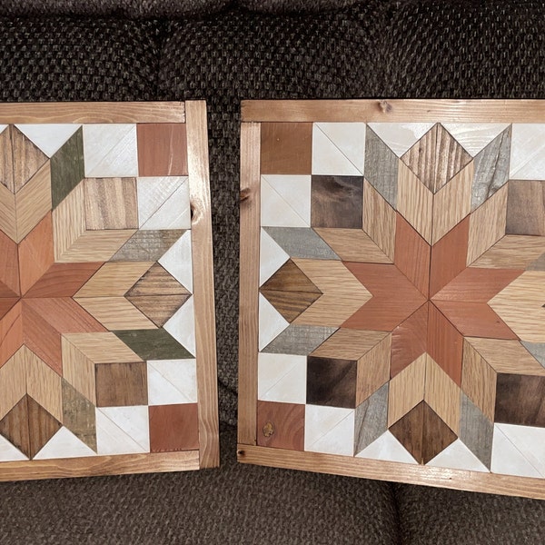 CLOSEOUT Rustic Wooden Star Quilt Square - Etsy