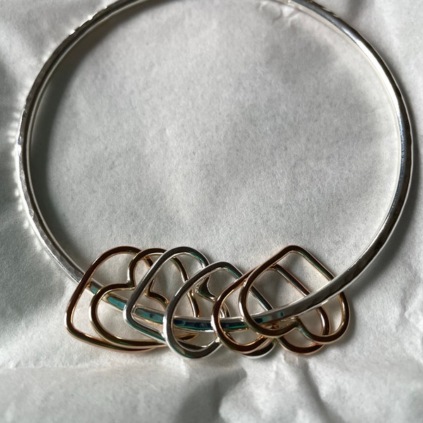 5 Rings Necklace, Interlocking Rings, 50th Birthday Necklace ...