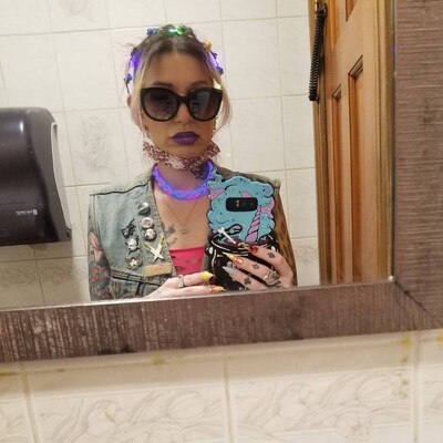 JESTER CLOWN Neon Mask Handmadeel Wireclowntribalpurge - Etsy