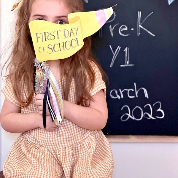 First Day of School Pennant Flag | Back to School Pennant | Back to ...