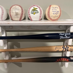 15 Mini Bat Horizontal Display Rack With Baseball Shelf - Etsy