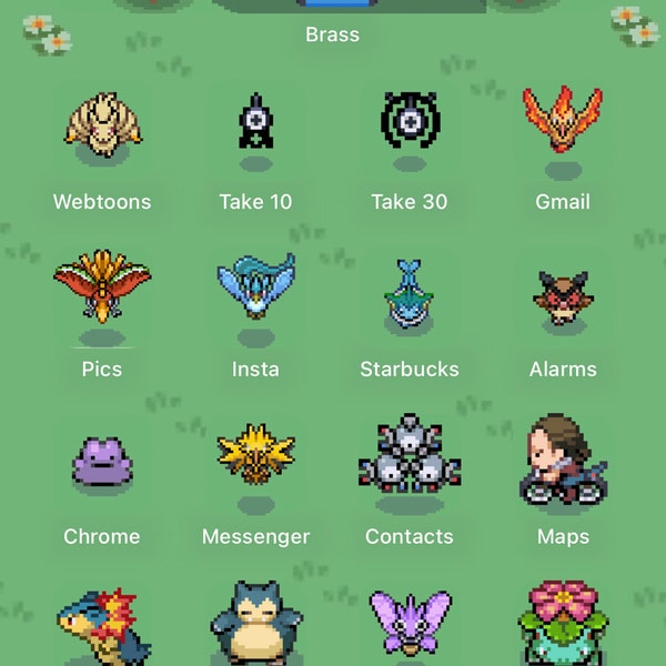 Ios 721 Icons Pokemon Black & White BW2 iPhone IOS14 App Icons Pack ...