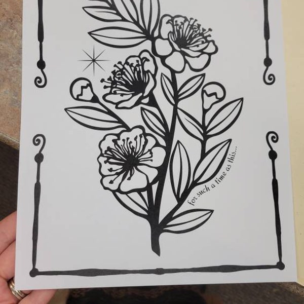 Myrtus Communis SVG. Myrtle Branch Outline Drawing. Hand Drawn Floral ...