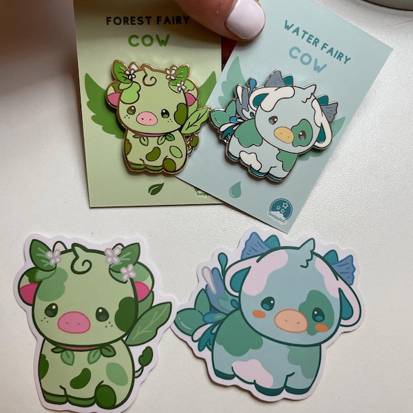 Cow Bubble Tea Stickers, Cute Cow Boba Milk Tea Sticker, Fruit Cow Boba ...