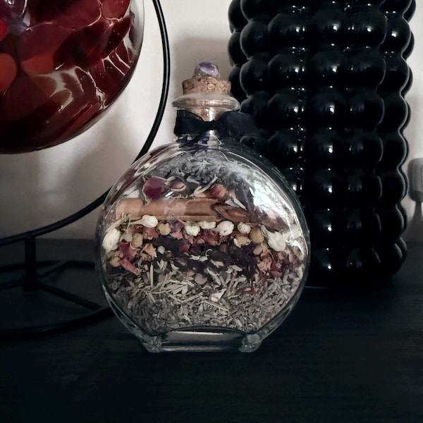 Depression and Anxiety Relief Witch Bottle - Calm- Peace - Herbal ...