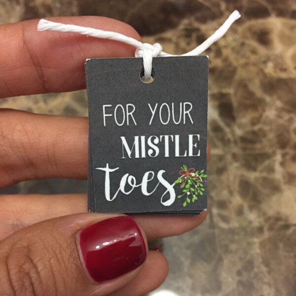 For Your Mistle Toes Christmas Tags, Xmas Nail Polish Gift Tags, Tiny ...