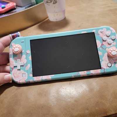 Cherry Blossom Mint Green Nintendo Switch Lite Wrap Skin - Etsy