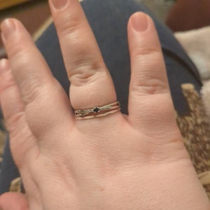 Sterling Silver Groovy Circles Ring - Etsy