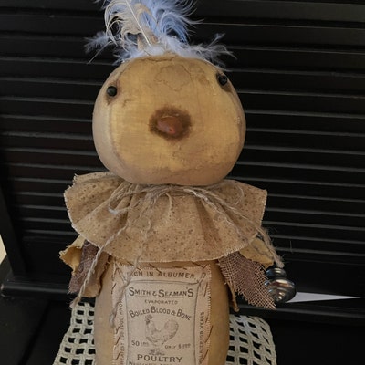 2016 E-PATTERN Primitive Folk Art Early Style Bunny Rabbit Doll With ...