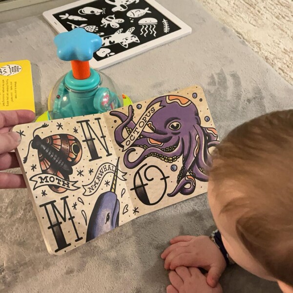 Abc's of Tattoos Baby Board Book - Cute Kids Gift - Hardcover - Edgy ...