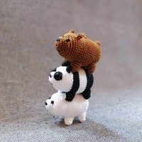 We Bare Bears Bear Stack Crochet Pattern PDF - Etsy Canada