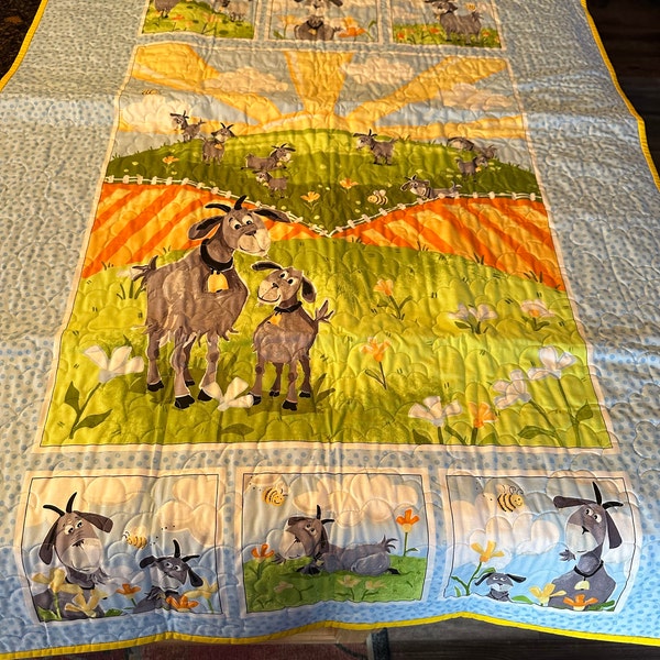Jungle Babies Quilt With Options to Add Matching Cloth Book, Animal ...