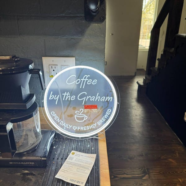 Custom Coffee Bar Sign for Kitchen |custom Coffee Decor |carved Neon ...