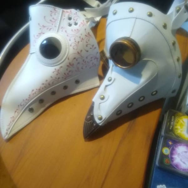 White Plague Doctor Mask Pink Filigree Plague Mask for Women and Men ...