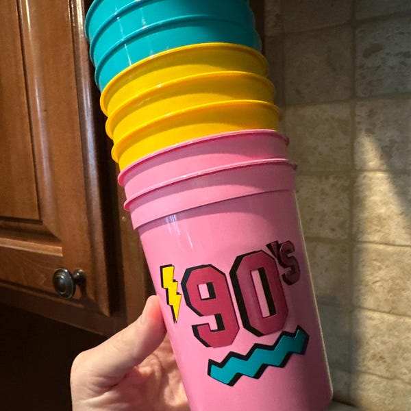 90s Party Cups – Personalized Retro Birthday Decorations - Etsy
