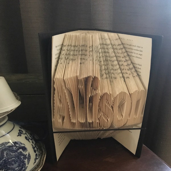 Folded Book Art, Book Folding, Small Font, Fold Book Art, Custom ...