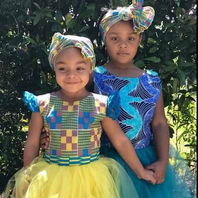 Kente Dress, Girls Ankara Dress, Ankara Tutu, African Print Dress ...