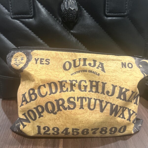 Black Cat Fortune Zipper Pouch Cosmetic Makeup Bag Halloween Handmade ...