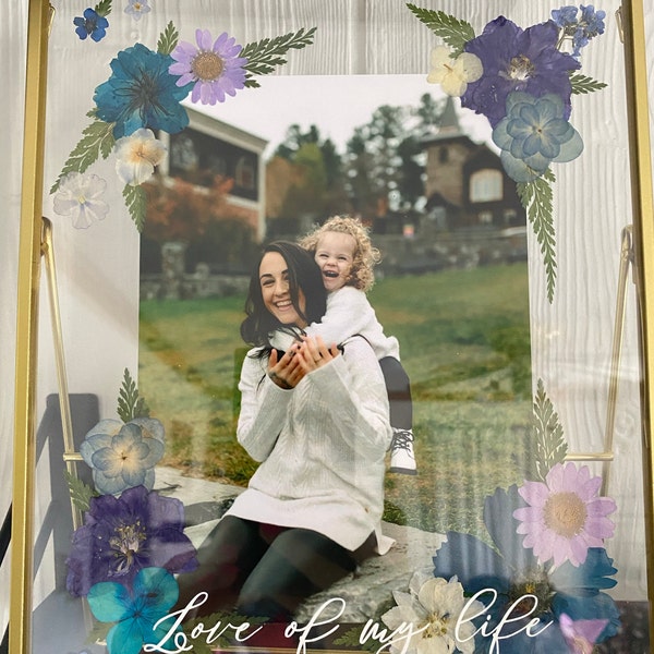 Pressed Flower Photo Frame | Flower Frame | Custom Photo Frame ...